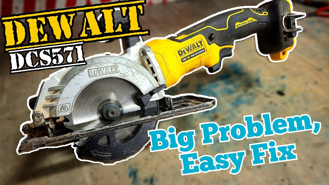 Dewalt DCS571 Cordless saw faulty, motor runs, but blade won't spin. - YouTube