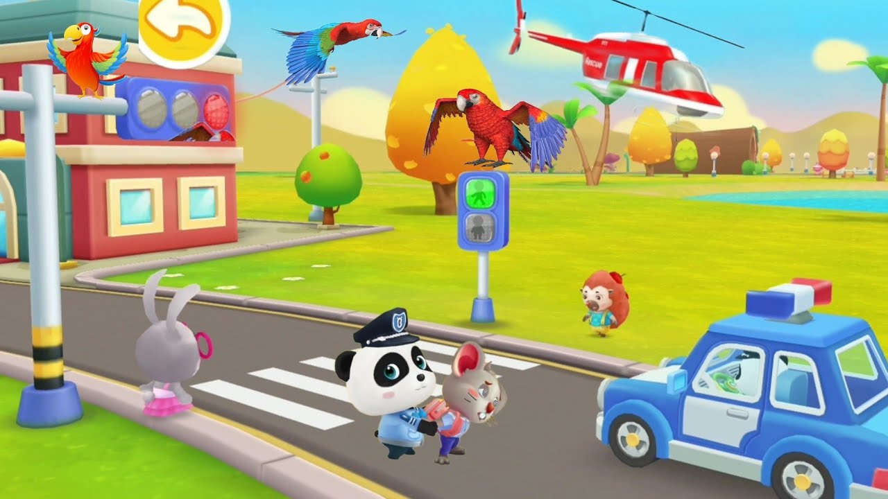 baby panda officer arrest criminal | baby panda police car | babybus 3d ...