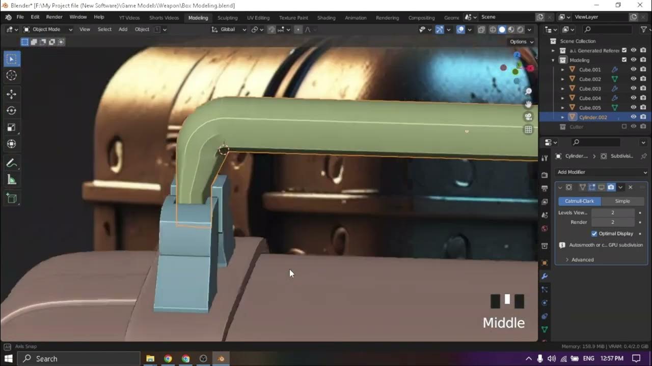 Sci Fi Box in Blender | Hard Surface Modeling Tutorial | Part 04 - YouTube