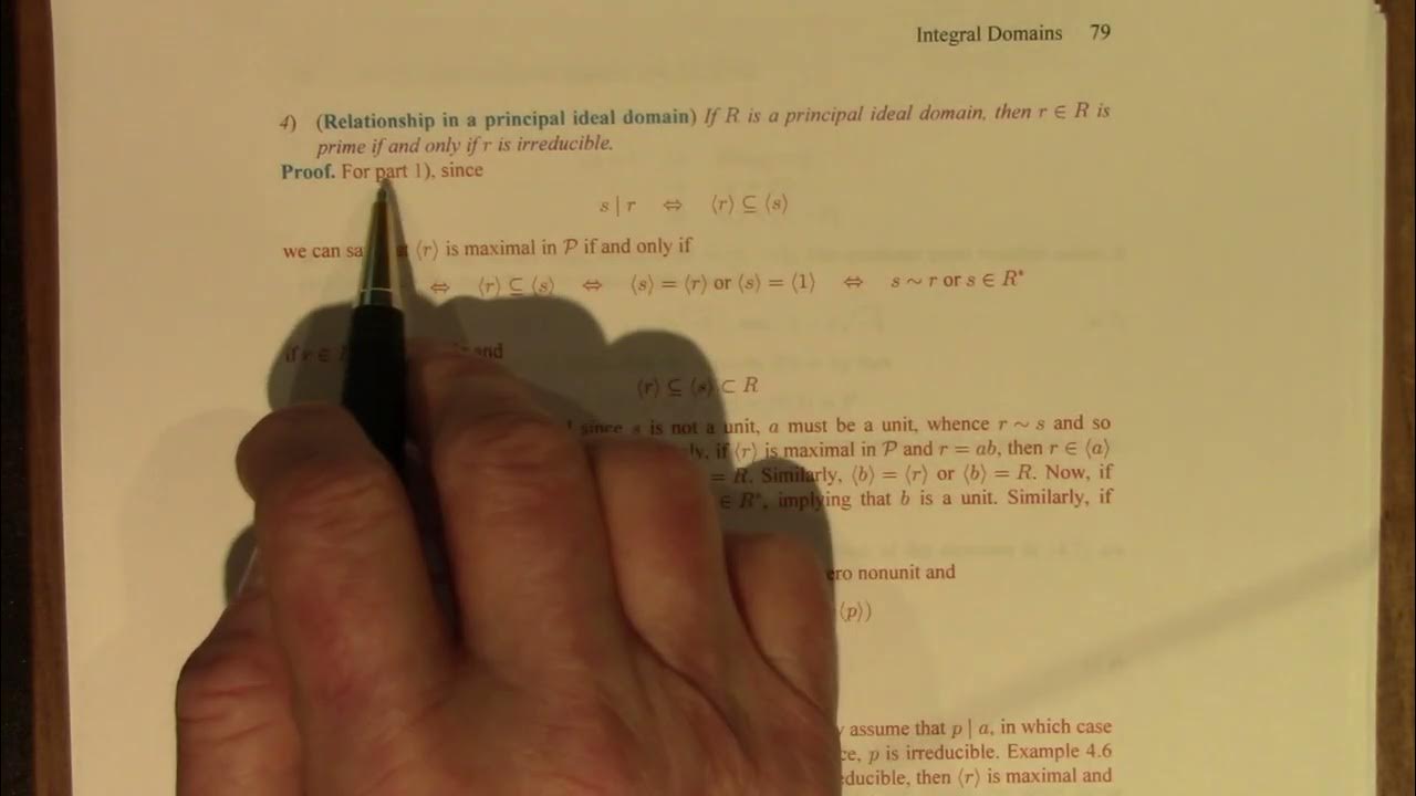 Ring Theory: 09 Integral Domains, Divisibility 1 - YouTube