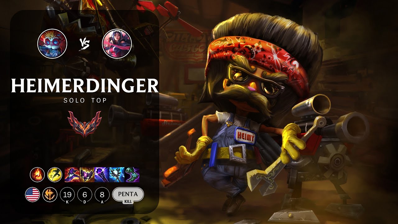 Heimerdinger Top vs Irelia - NA Grandmaster Patch 14.1 - YouTube