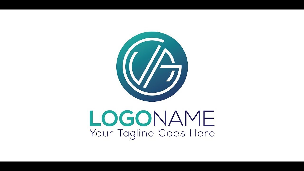 How to make a Logo with Adobe Illustrator cc | GVA Letter Logo | Tricks ...