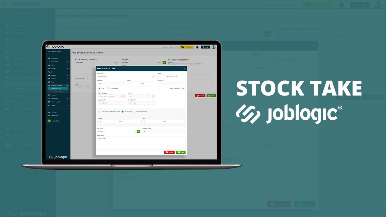 How-To Guide | Stock Take | Joblogic® - YouTube