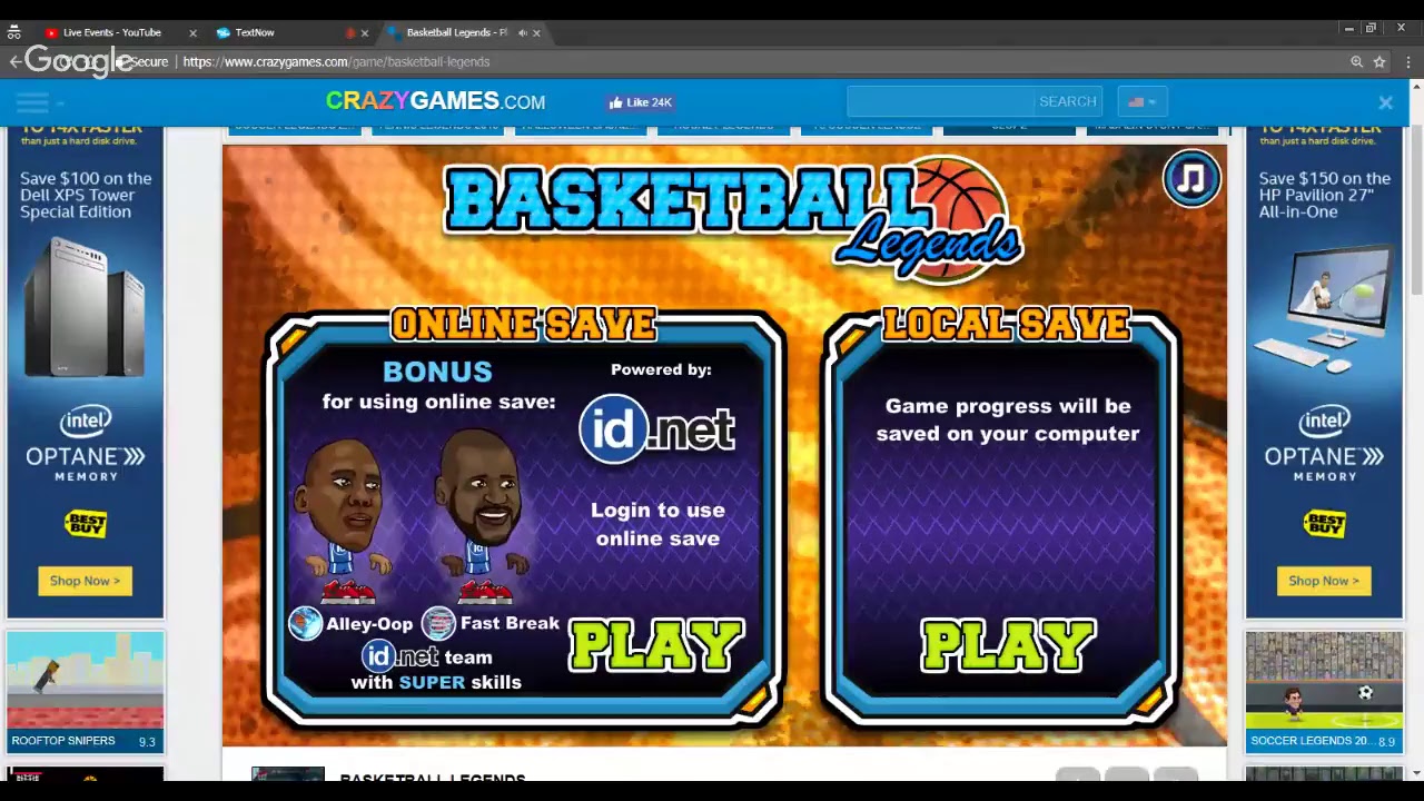 Playing Basketball Legends! - YouTube