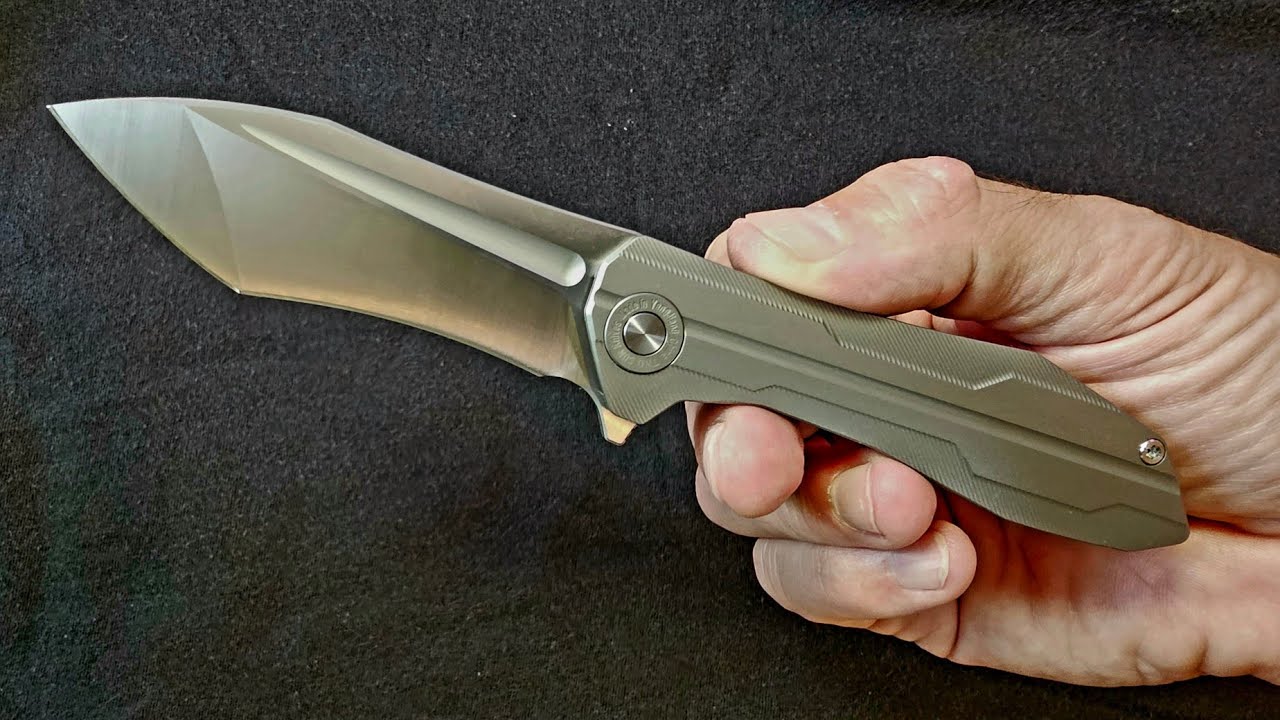 Twosun TS17, a cool flipper with nice titanium handle. - YouTube
