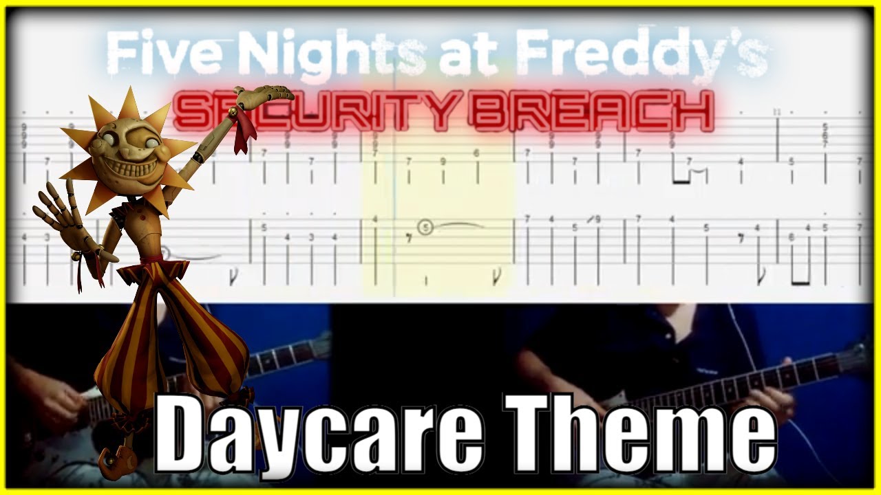 FNAF Security Breach OST Daycare Theme Guitar Cover With tab - YouTube