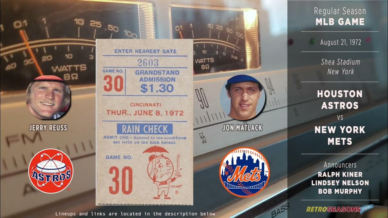 1972-Aug-21 • NYM/HOU • New York Mets vs Houston Astros - Bob Murphy Radio - YouTube