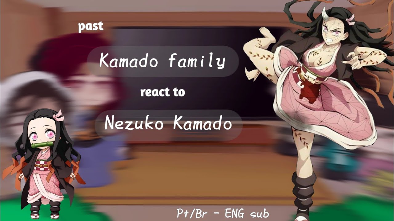 Past Kamado family react to Nezuko Kamado 2/2 || PT-BR - ENG || Demon ...