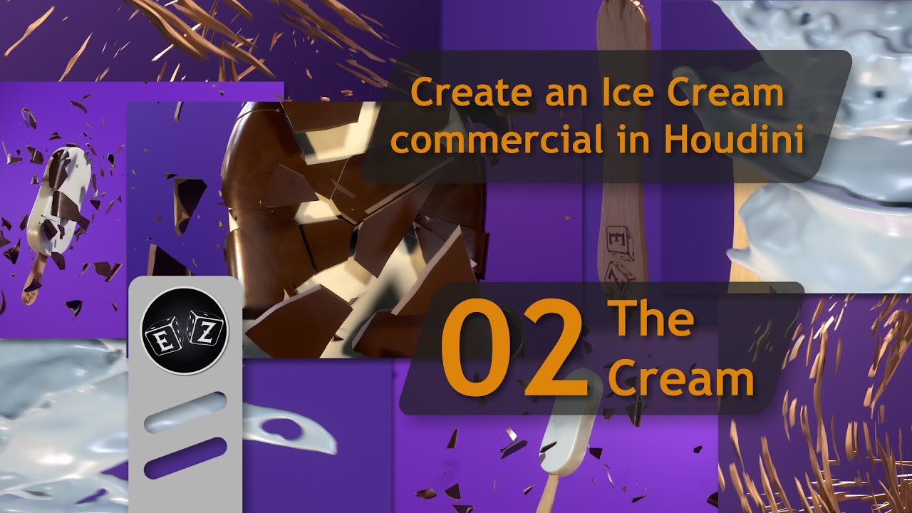 Create an Ice Cream commercial in Houdini - 02 The Cream - YouTube