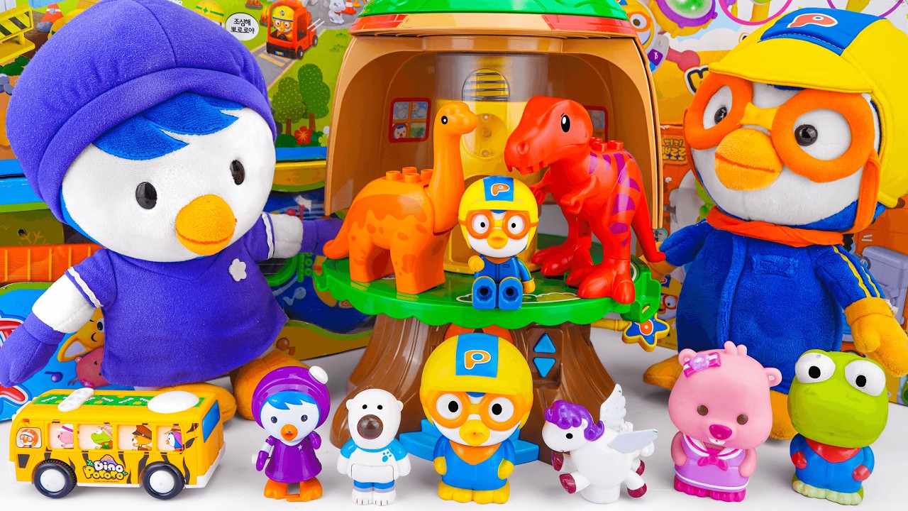[🌟Toy ASMR🌟] Pororo Forest Tree House Playground Playset ASMR | Review ...
