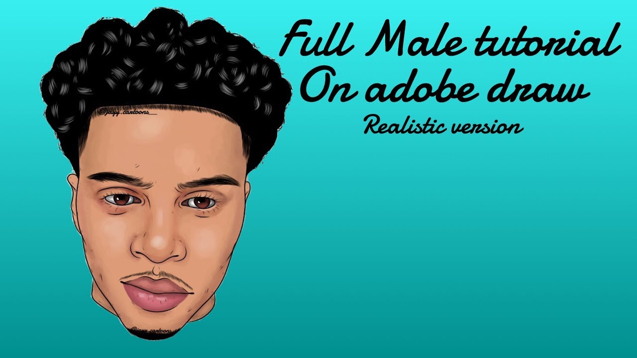 Full male tutorial on adobe draw!!! (realistic drawing) - YouTube