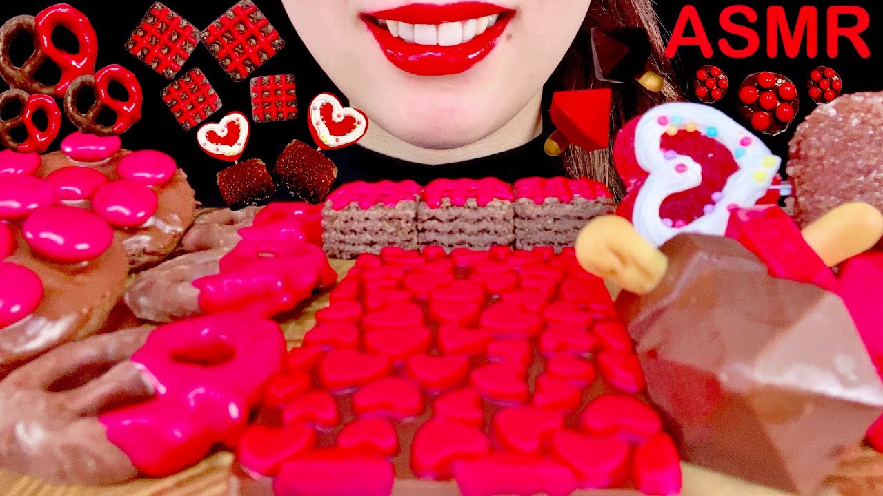 【ASMR】RED×BROWN CHOCOLATE PARTY【咀嚼音】 - YouTube