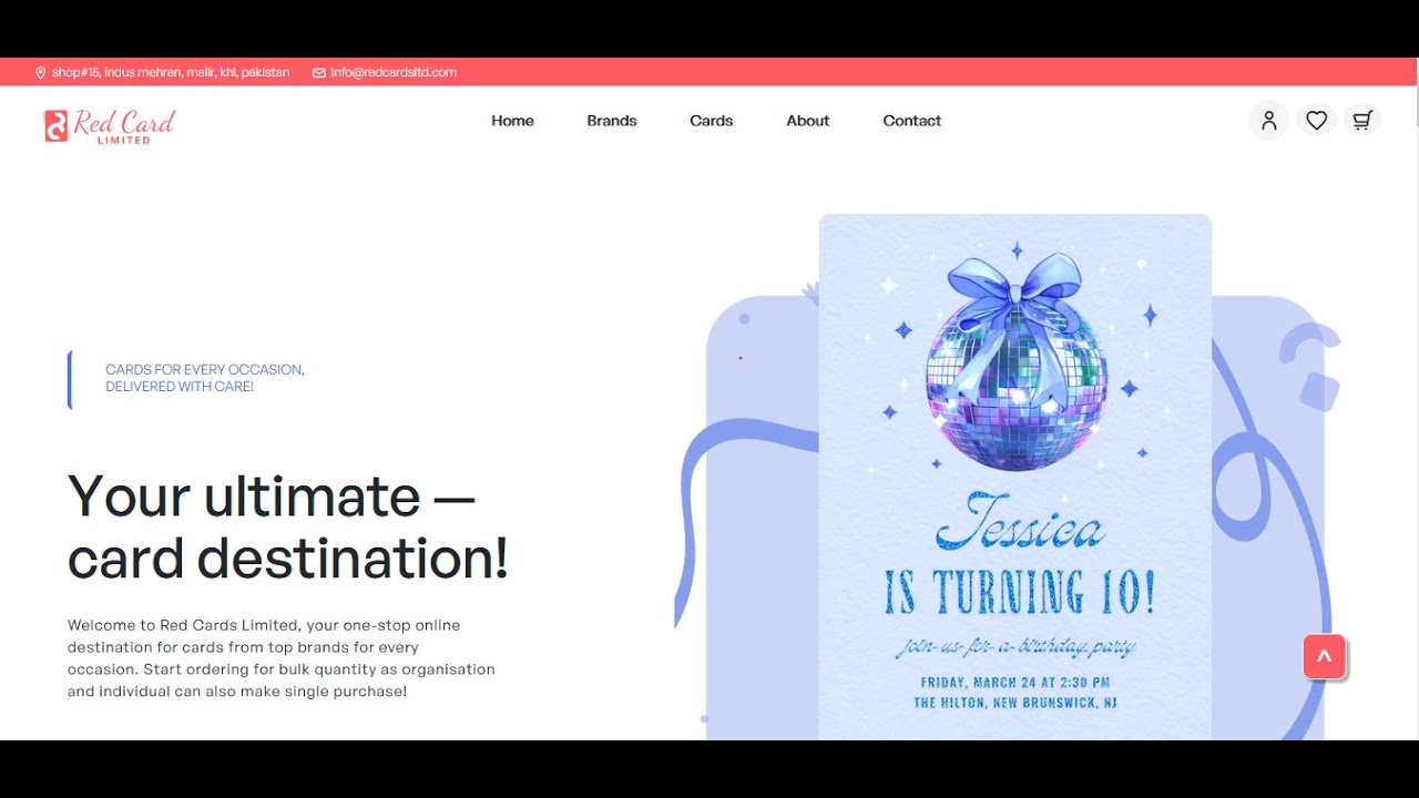 Front End Project of ecommerce Cards store, , HTML, CSS, JS, Bootstrap ...