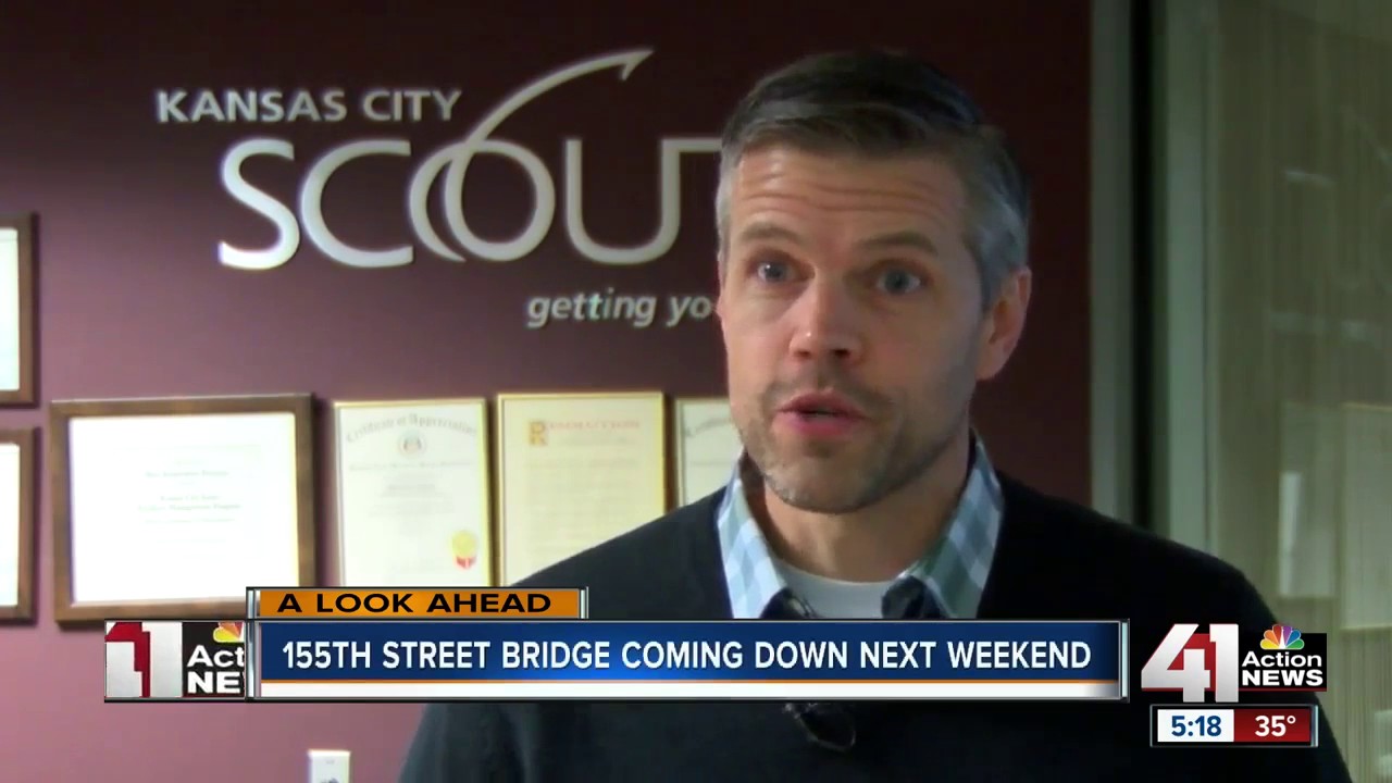 MoDOT crews to demolish 155th Street bridge over I-49 - YouTube