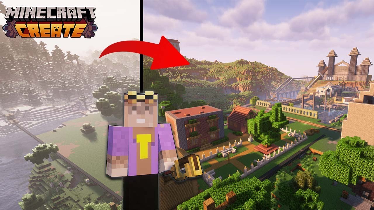 How to Build your own city in minecraft create | house tutorial 1 - YouTube