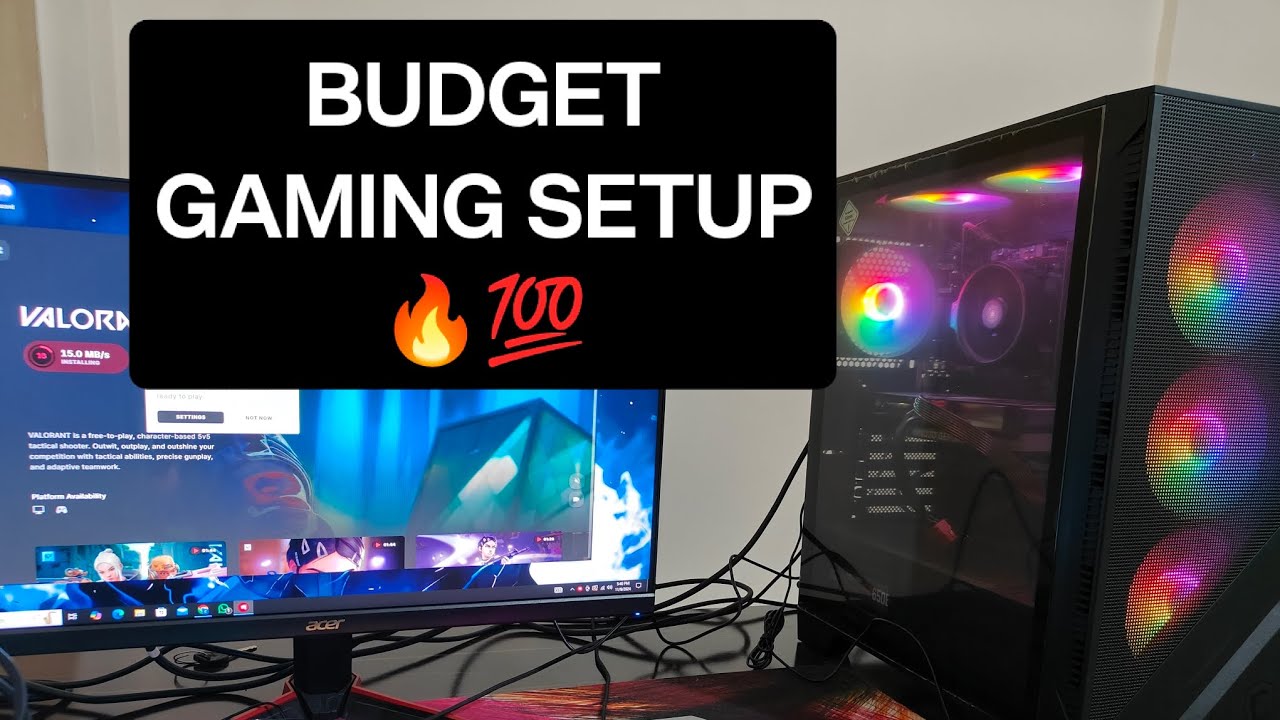 Budget gaming setup for gaming and streaming - YouTube