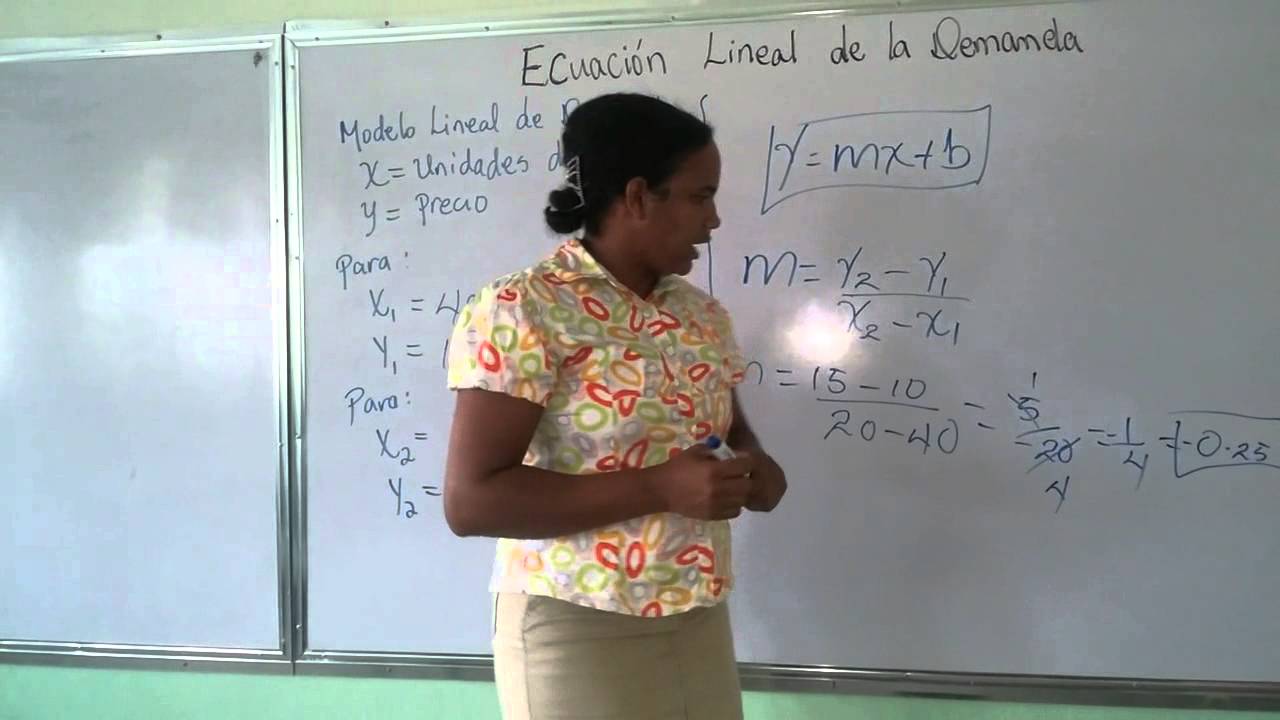 Ecuación Lineal de la Demanda - YouTube