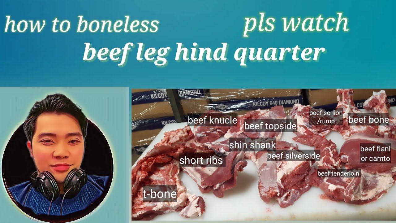 HOW TO BONELESS BEEF LEG HIND QUARTER INTO PARTS(TUTORIAL) - YouTube