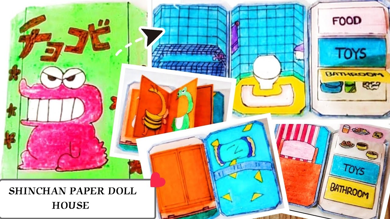 DIY SHINCHAN PAPER DOLL HOUSE - YouTube