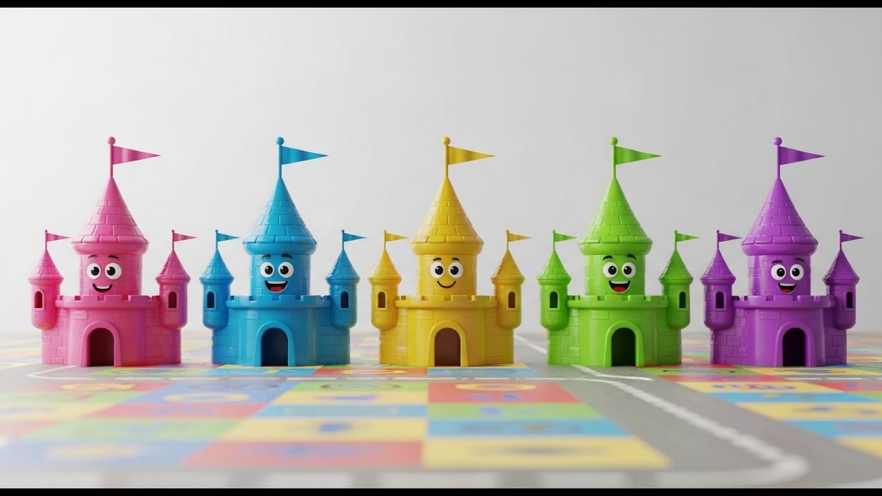 Five Little Toy Castles Build Build Build 🏰 | Nursery Rhymes for Kids ...