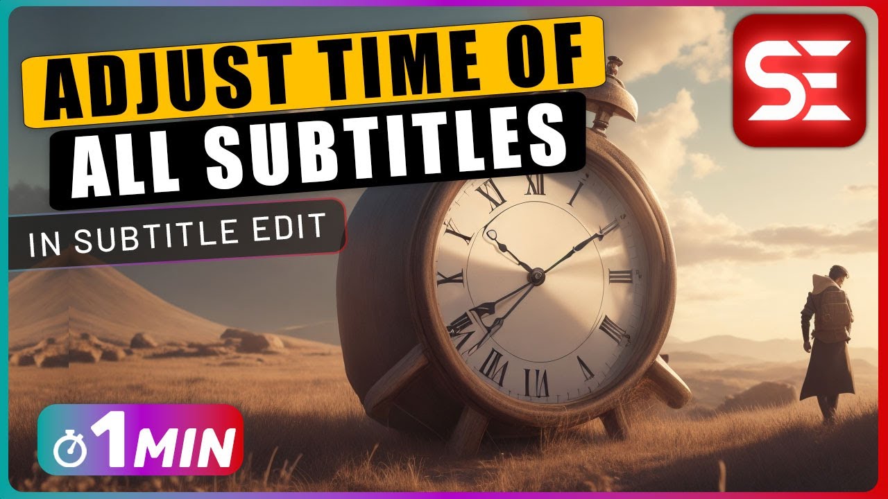 How to ADJUST Time for All Subtitles in Subtitle Edit Show Earlier or ...