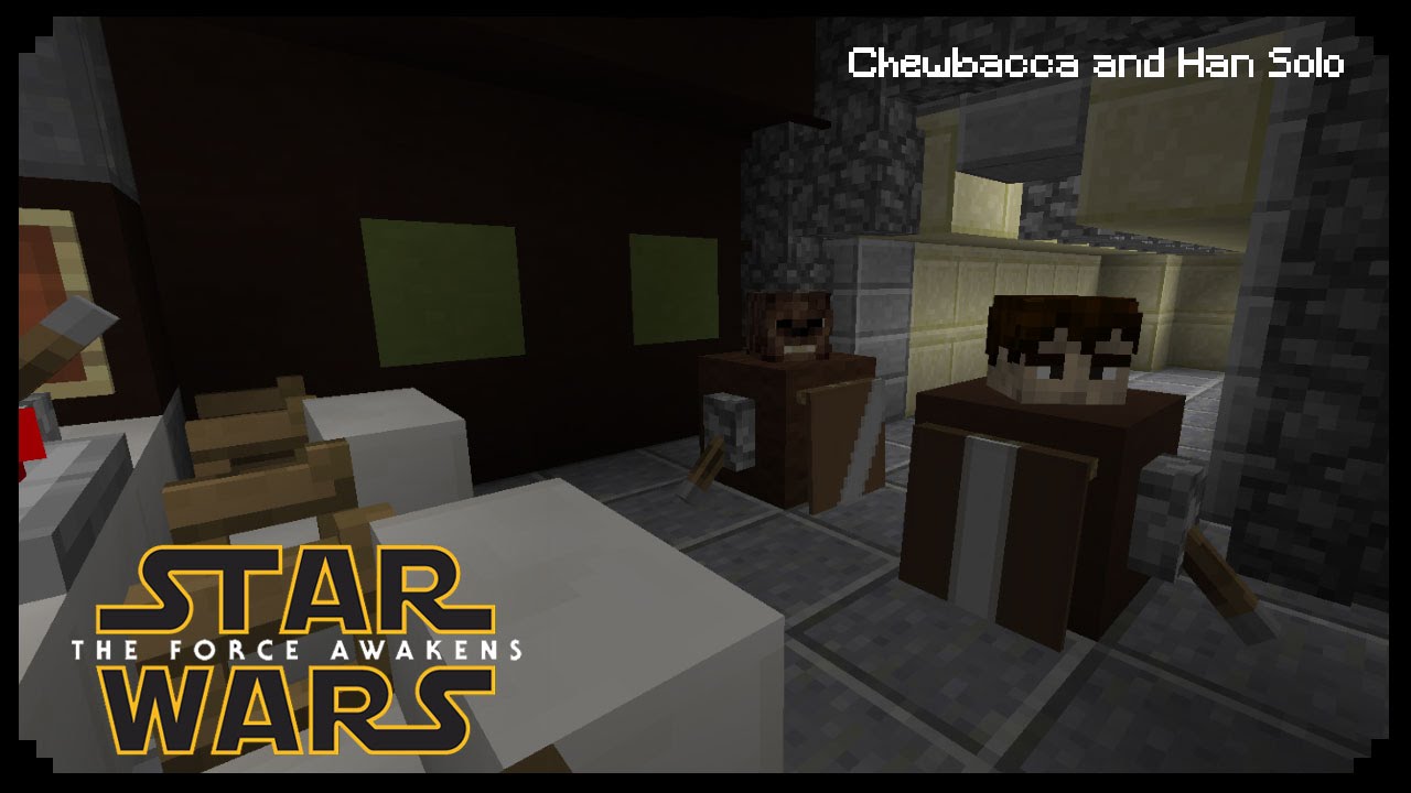 Minecraft Star Wars: How to make Chewbacca and Han Solo - YouTube