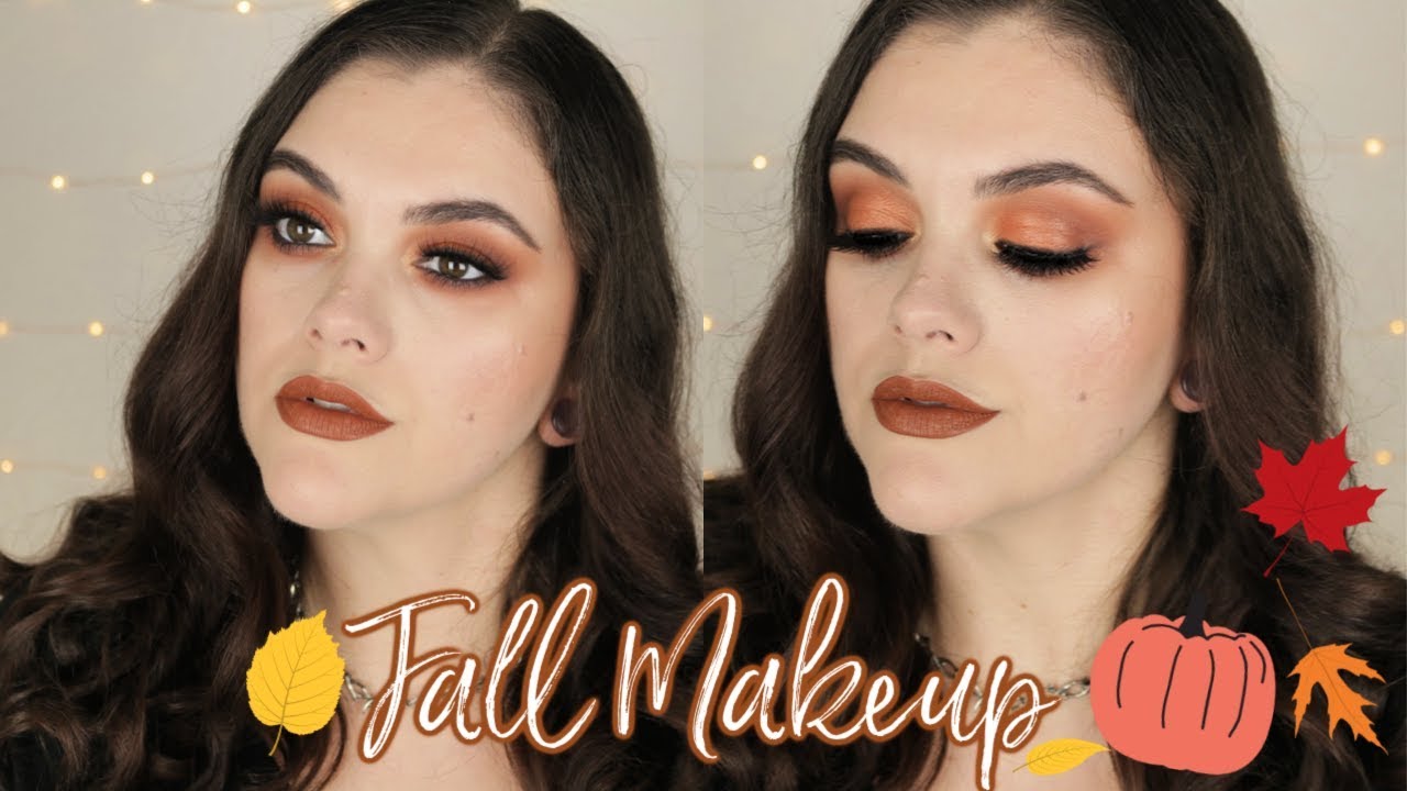 FALL MAKEUP TUTORIAL 🎃 PUMPKIN GLAM - YouTube