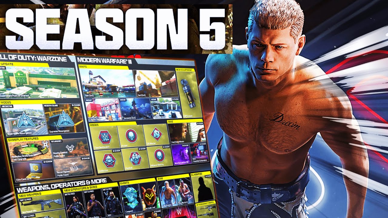 *FIRST LOOK* MW3 Season 5 ROADMAP (New Weapons, Maps, WWE, Battle Pass ...