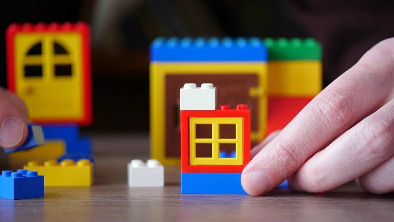 Playing with LEGO parts, bricks and pieces. Free HD video footage - YouTube