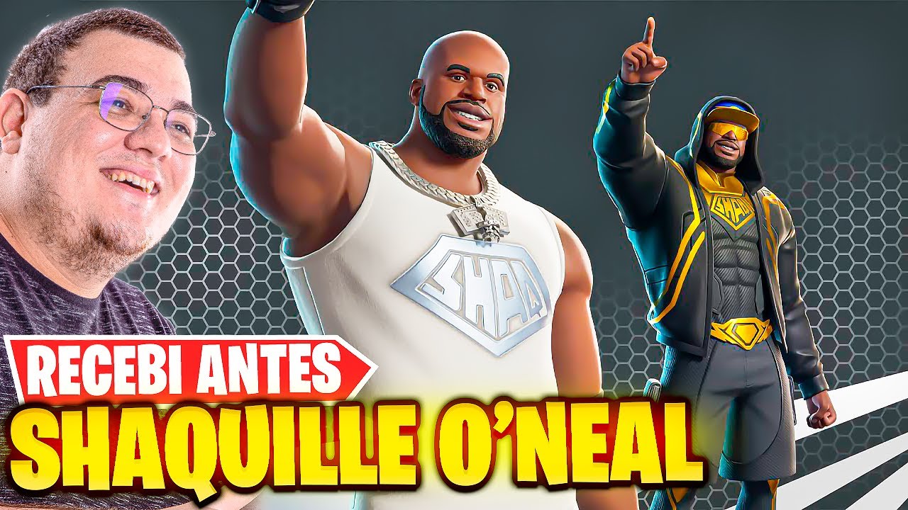 JOGUEI ANTES COM A NOVA SKIN DO SHAQUILLE SHAQ CHEGOU NO FORTNITE ...