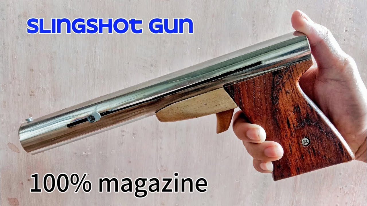 Tes power slingshot gun - YouTube
