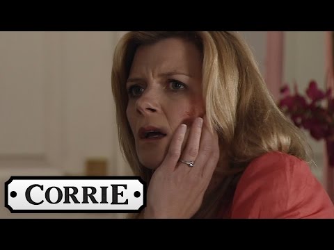 Coronation Street - Simon Throws The TV Remote At Leanne