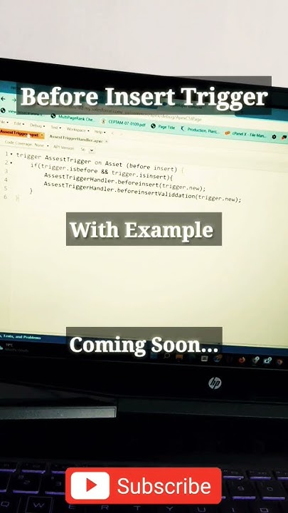 Before Insert Trigger With Example Salestraining Salesforce Youtube