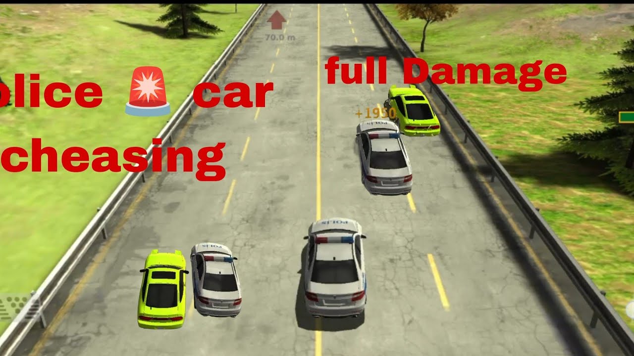 police car cheasing full Damage 2 cars #1 - YouTube