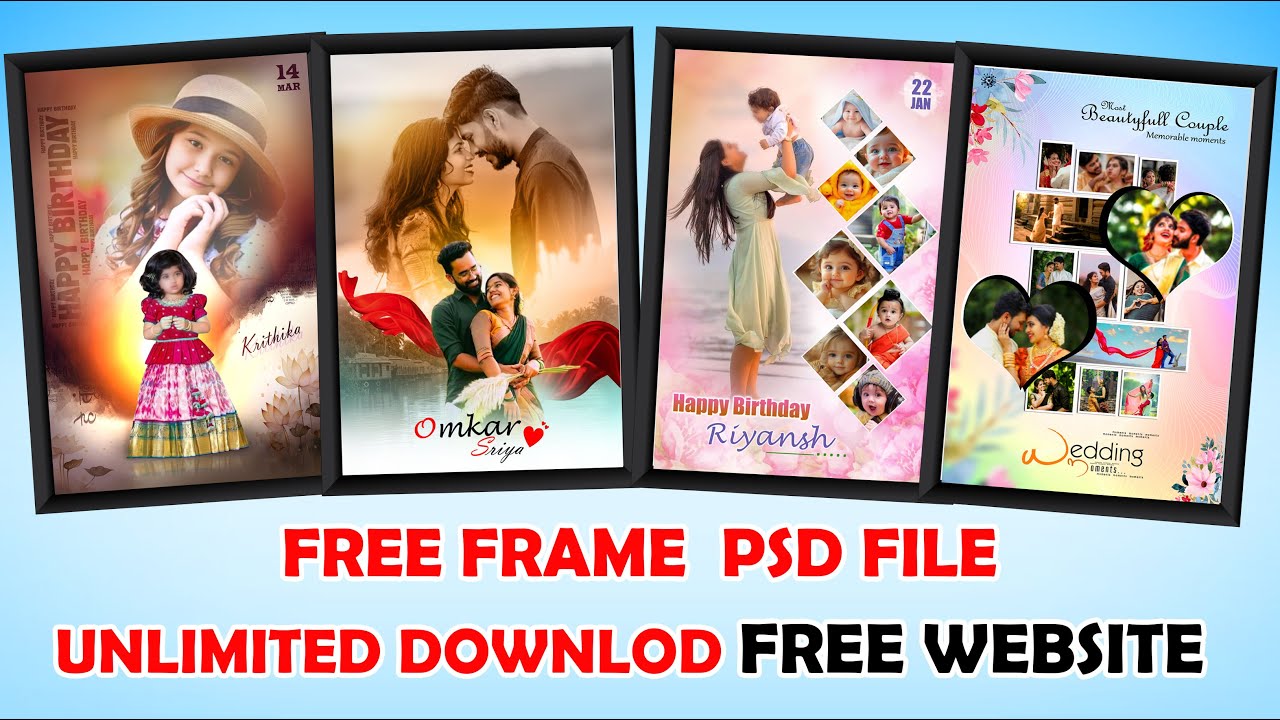 DOWNLOAD FREE PSD FILE ll Customized Photo Frame Design ll Collage ...
