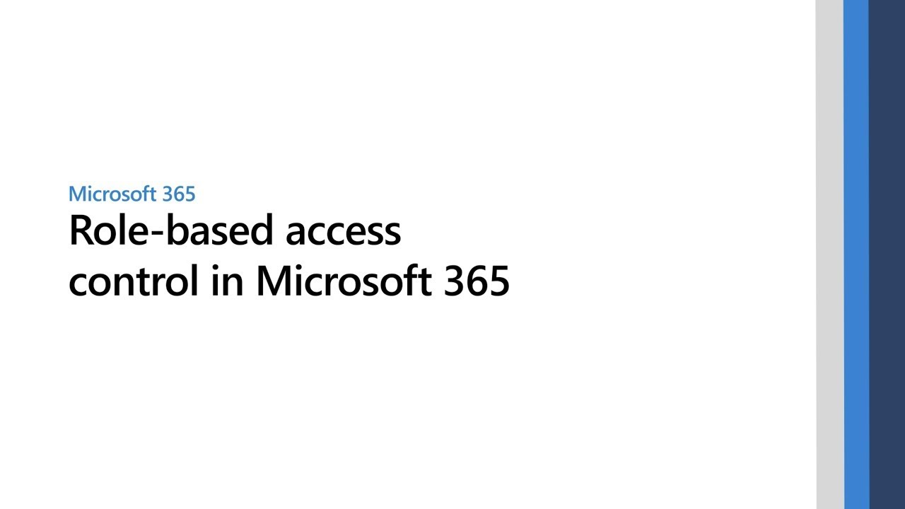 Role based access control in Microsoft 365 - YouTube