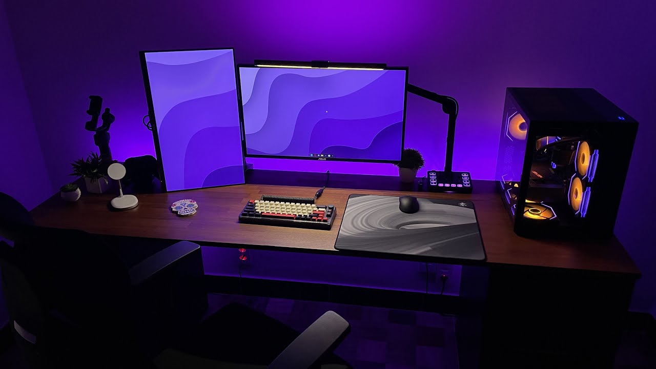 MELHOREI O MEU SETUP COM UMA MESA NOVA - GAVETEIROS PRETOS (PT2) - YouTube