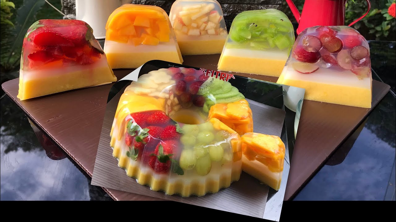 Puding buah kaca / Puding enak, sehat dan segar #HOBIMASAKPUDING - YouTube