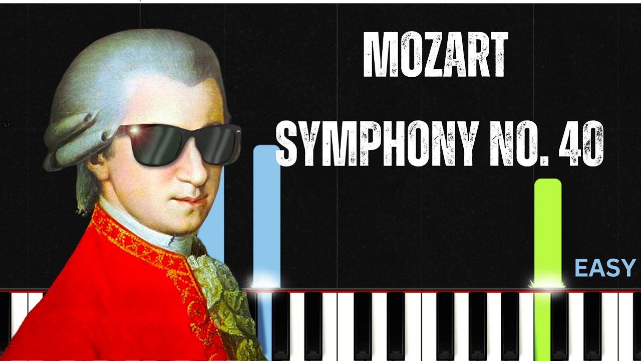 Mozart - Symphony No. 40 | EASY Piano Tutorial🎹🎹 - YouTube