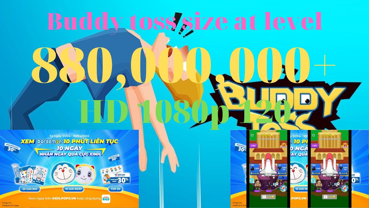 Buddy Toss Size At Level 880,000,000+|Buddy toss max level"Buddy toss ...