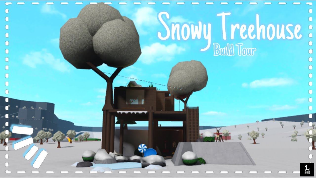 Snowy Treehouse | Build Tour | 58K | Bloxburg - YouTube