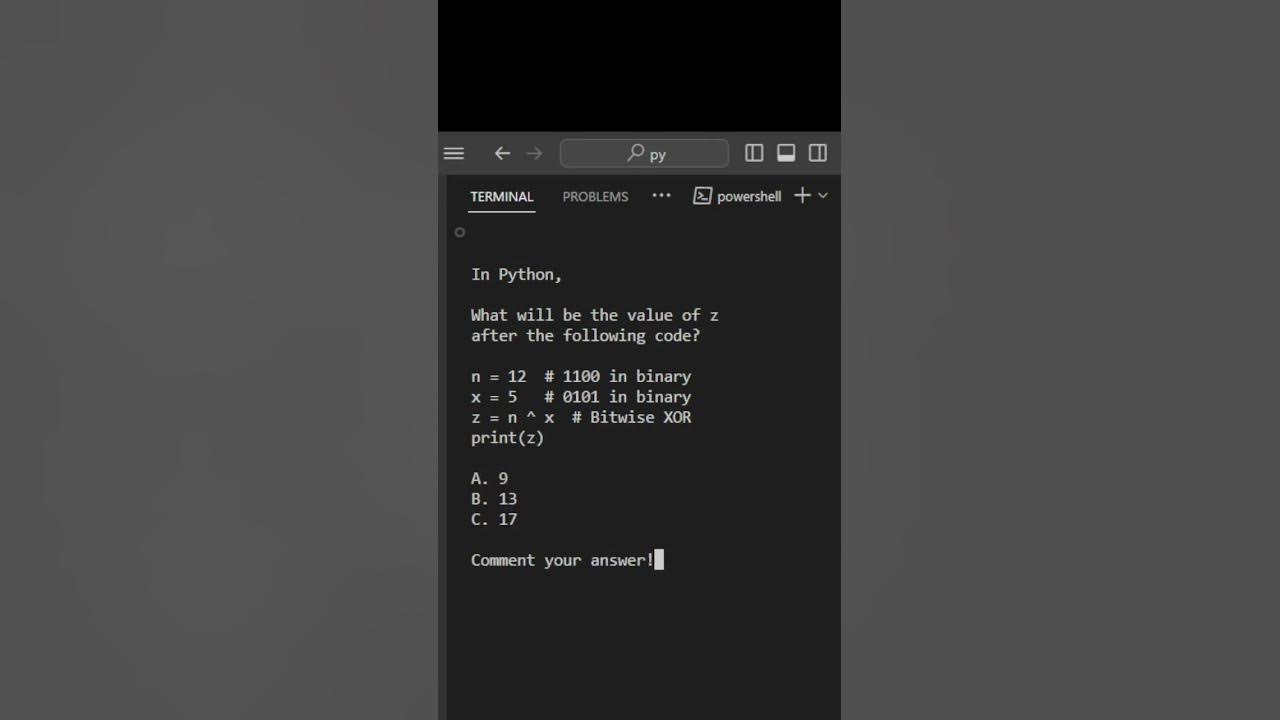 Python Quiz 48 #learningpython #pythonoperators - YouTube Python Quiz 48 #learningpython #pythonoperators - YouTube