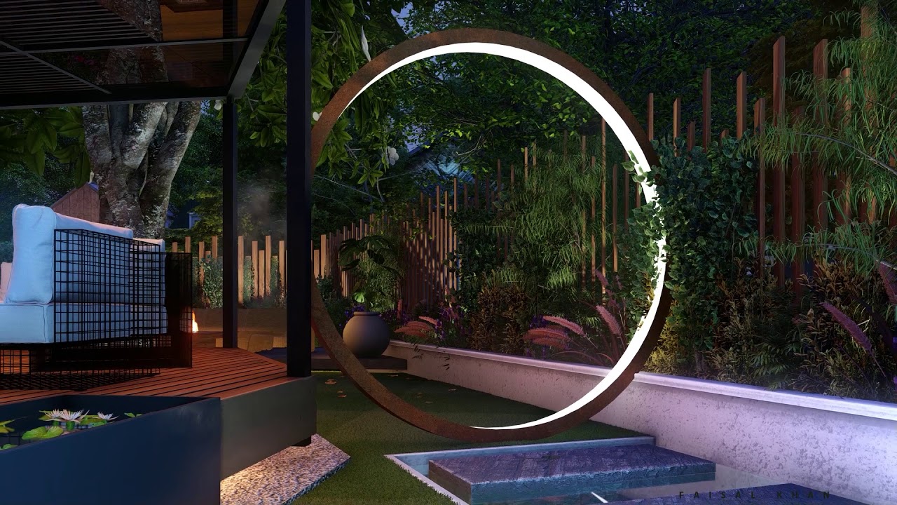Lumion 10 ,Backyard Landscape - YouTube