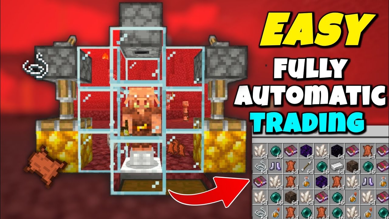 EASY Piglin Trading/Bartering Farm 1.20 Minecraft Bedrock Edition ...