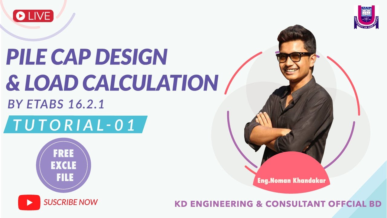 Pile Cap Design Bangla || Punching Shear Check || Excel Sheet || Pile ...