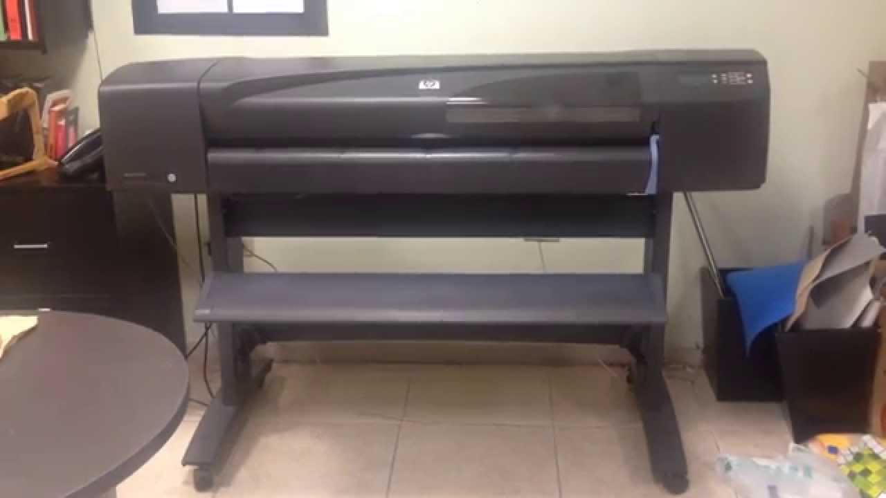 Plotter HP Designjet 800 - YouTube