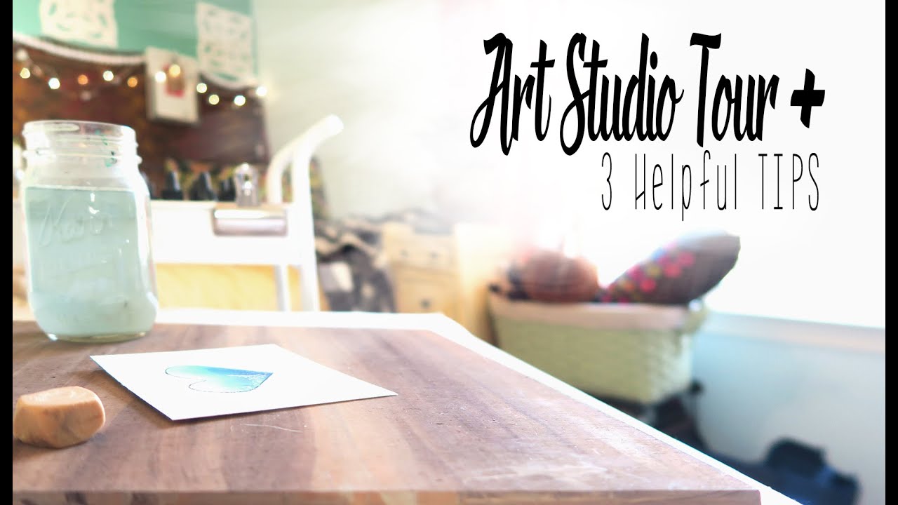 Watercolor Art Studio Tour & Creative Ways to Make Your Own? - YouTube