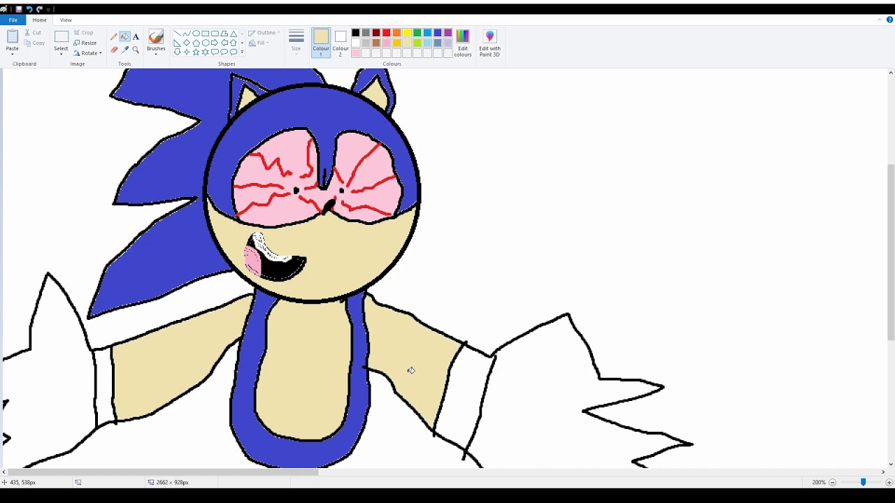 SpeedPaint: The beginning of a nightmare (Buff Sonic.EXE) - YouTube