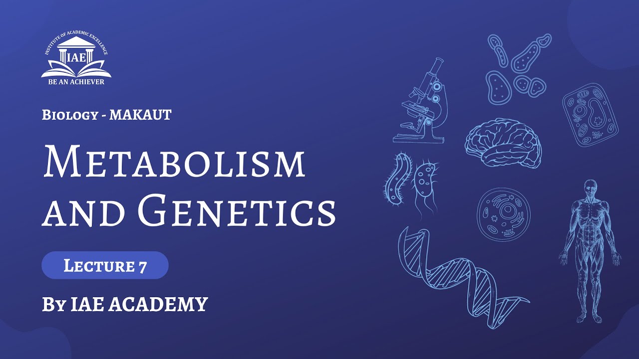 Metabolism and Genetics | Lecture 7 | Biology | Biology for Engineers ...
