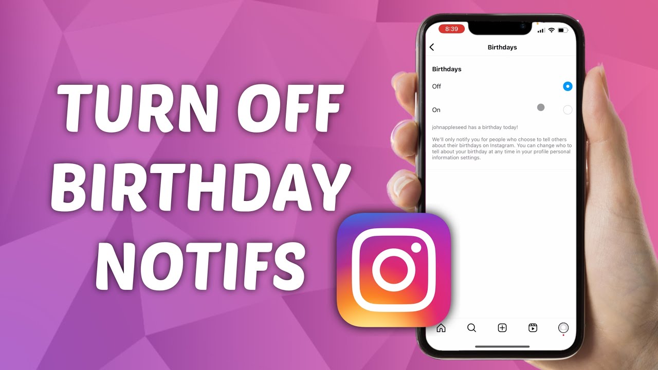 How to Turn OFF Birthday Notifications on Instagram - YouTube